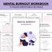 Mental Burnout Workbook Burnout Recovery Planner Stress Management ...