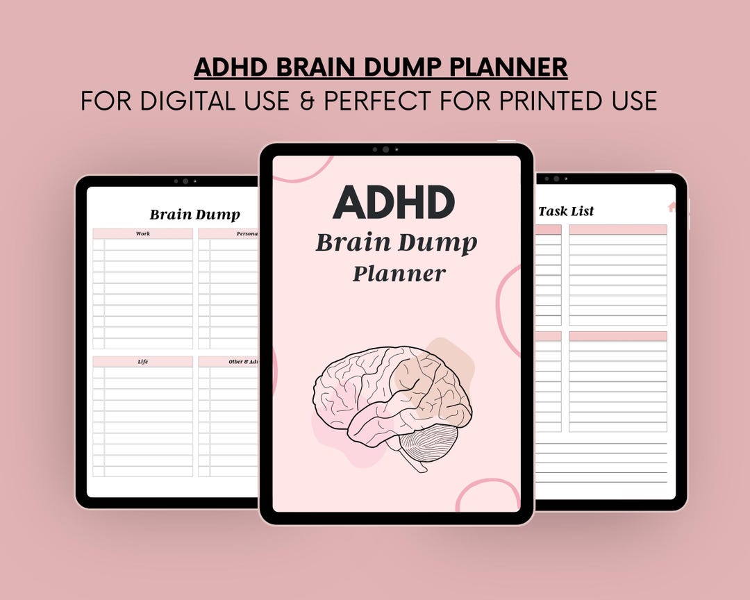 Adhd Brain Dump Planner Adhd Planner Brain Dump Journal Task ...
