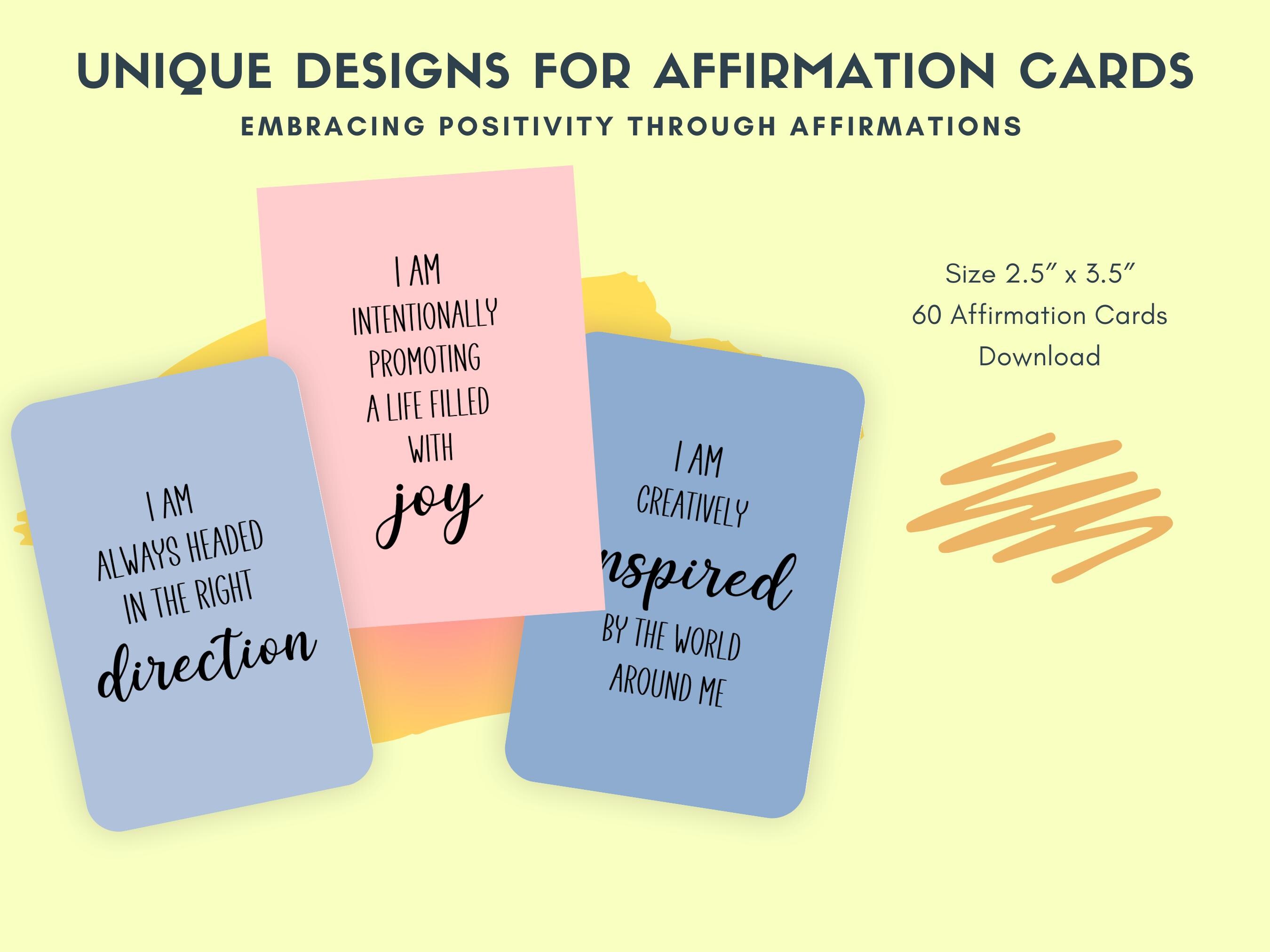 I AM Affirmation Cards Printable Png/pdf Positive Quote Cards ...