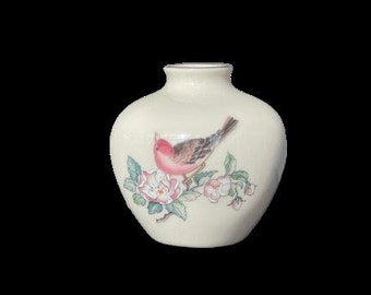 Vintage Mini Lenox Pagoda Blue Gold Trim Vase, Porcelain Flower Vase ...
