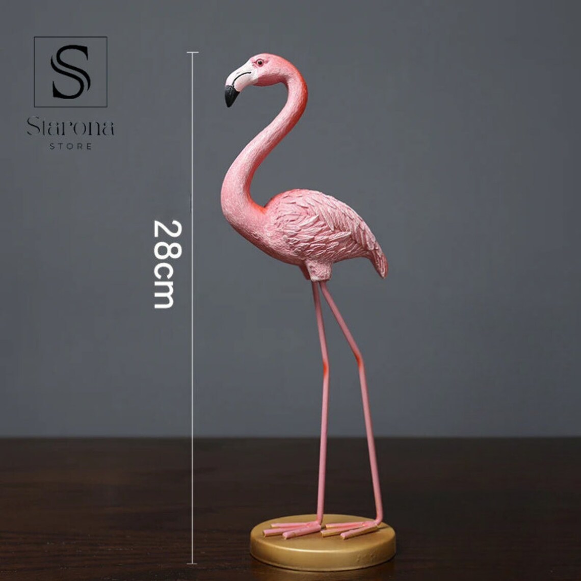 Flamingo Sculpture, Pink Flamingo Statue Animal Figurine, Home Decor ...