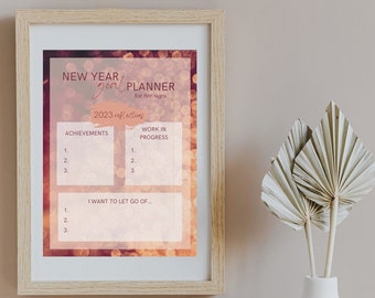Printable New Year's Reflection and Goal Setting Sheet for 2024 - Etsy