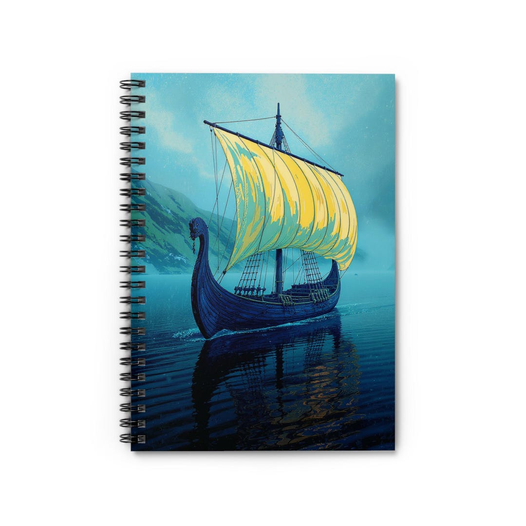 Viking Ship Journal: Norse Mythology Notebook, Ruled Line Pages - Etsy