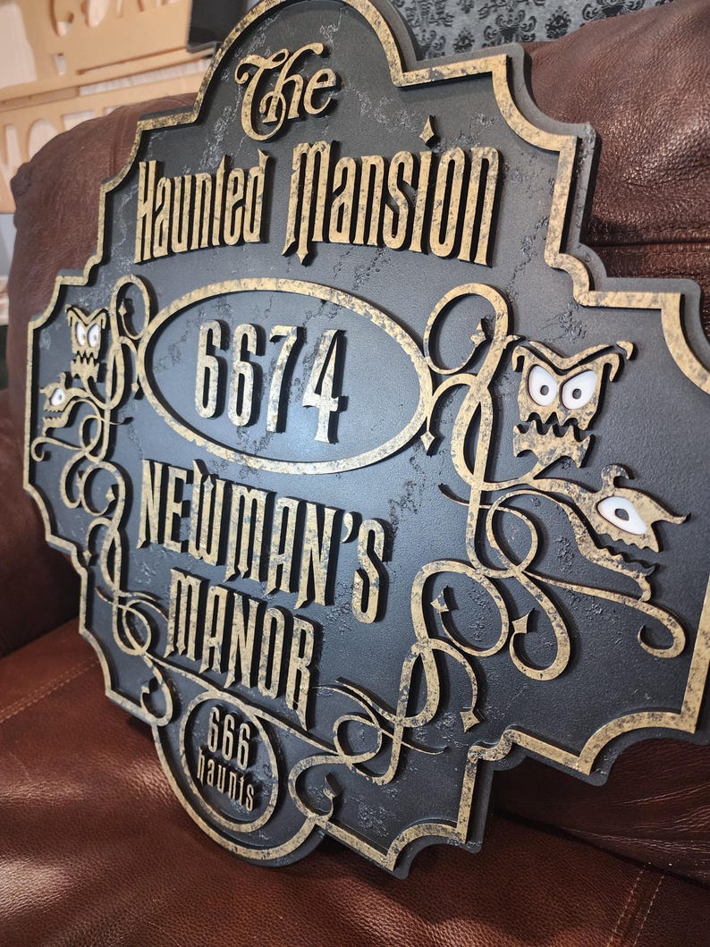 Haunted Mansion Inspired Address Plaque - Etsy