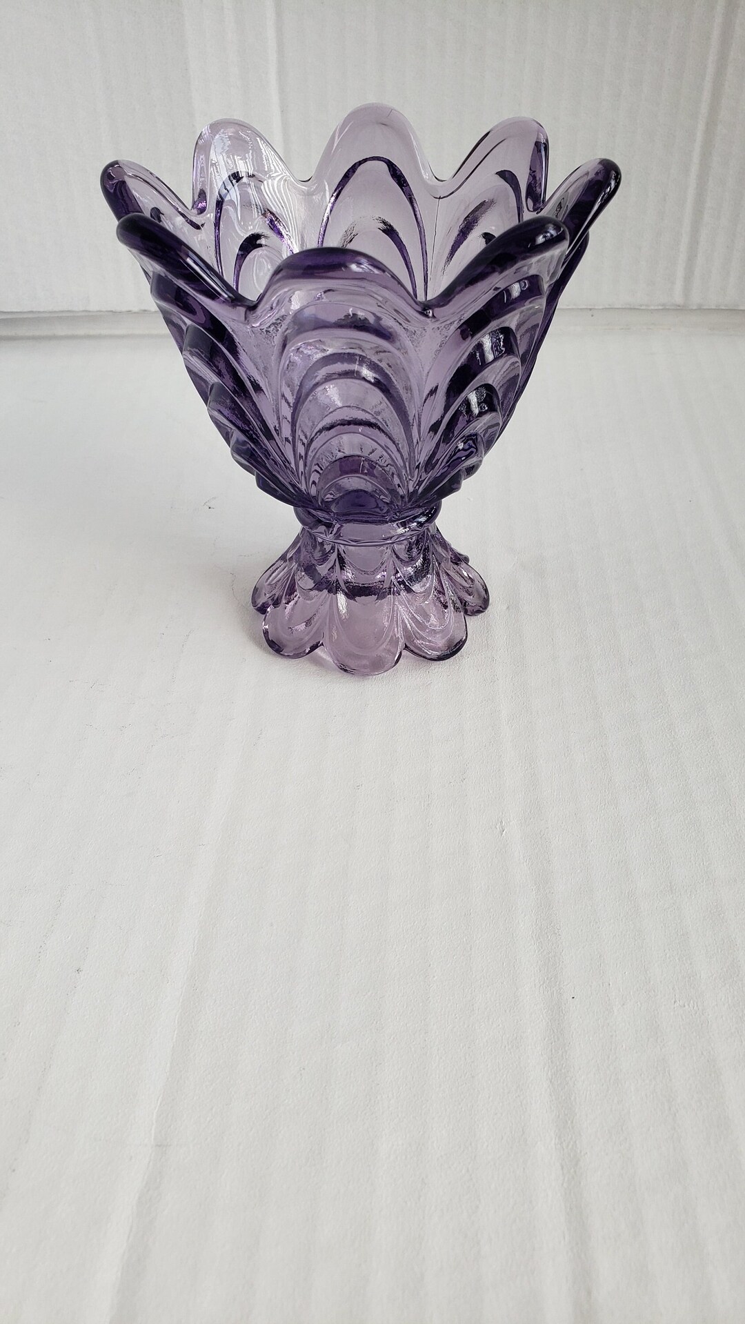 Vintage Fenton Glass Votive Holder Drapery No. 2077 - Etsy