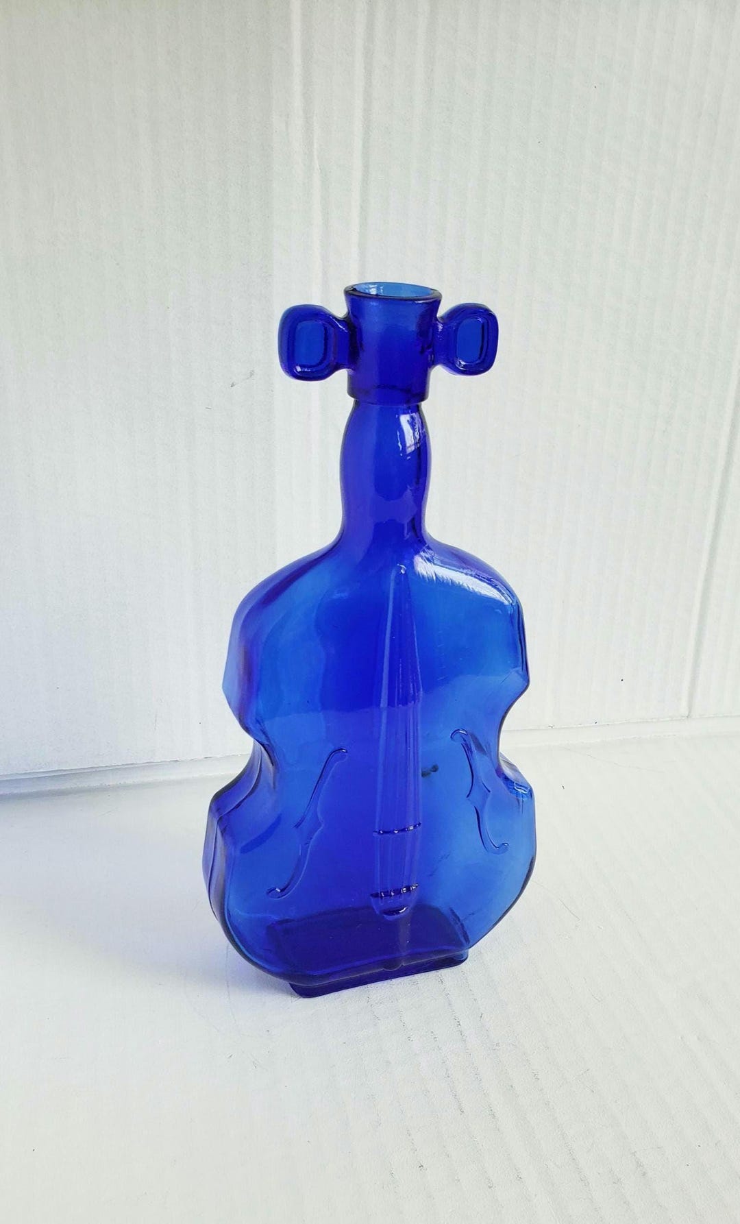 Vintage Cobalt Blue Cello Glass Decanter 8". Discontinued Piece. - Etsy