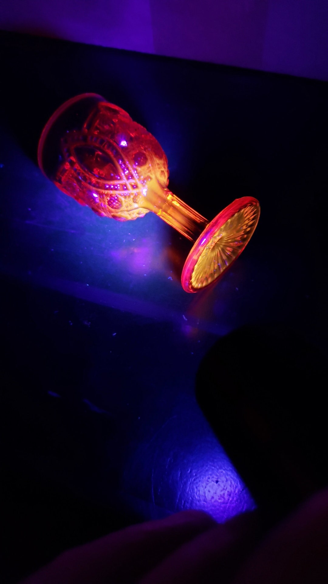 Vintage Amberina Mini Goblet Cadmium Glass - Etsy