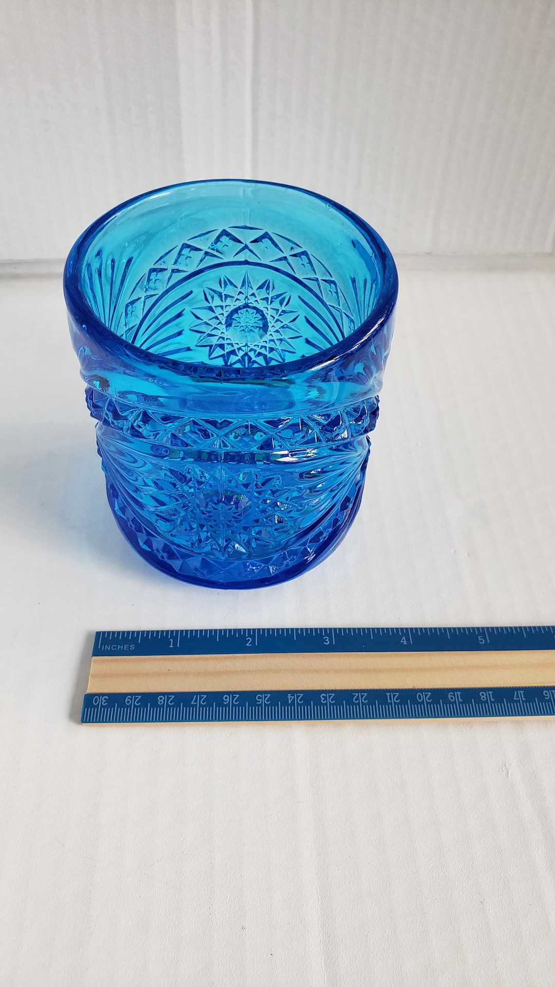 Vintage Imperial Glass Cobalt Blue Hobstar / Roanoke Star Spooner Circa ...