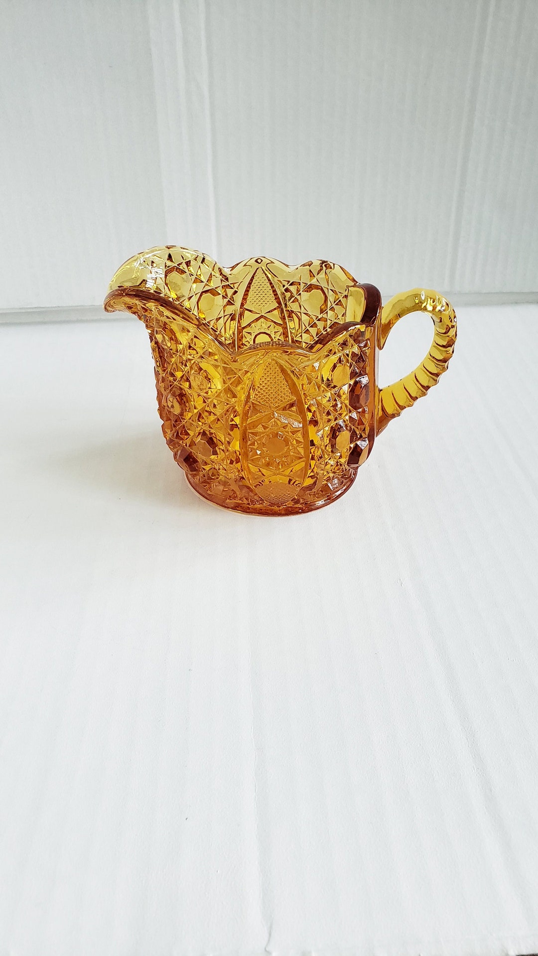 Vintage Kemple Glass Stars and Cane Design Open Creamer Dish - Etsy