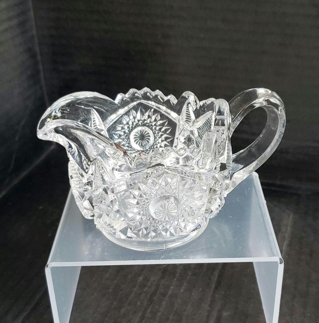 Vintage Mckee Glass Fentec Pattern 2.25"x4.5" Open Creamer Dish ...