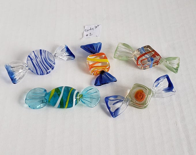 Vintage Murano Glass Candy. Set of 5 Pieces - Etsy