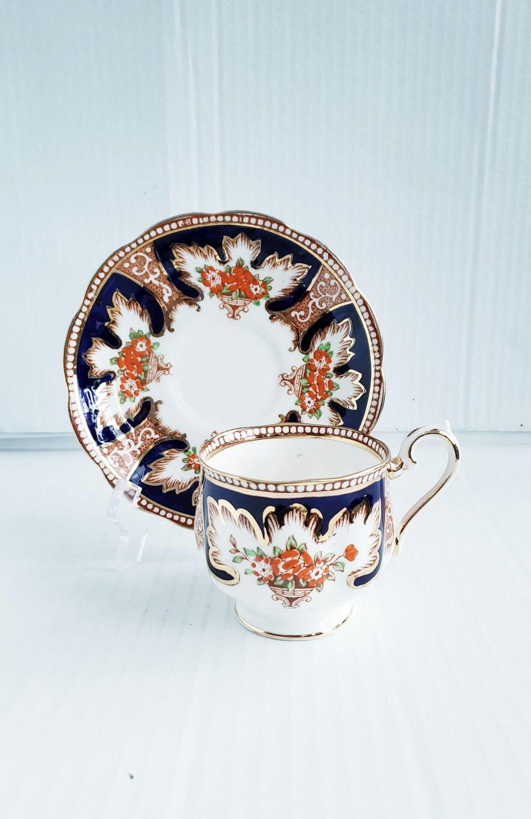 Vintage Royal Albert Royalty Pattern Footed Cup and 5.5" Saucer Set ...