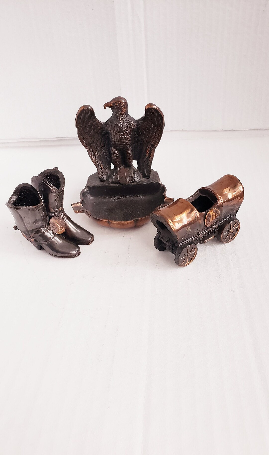 Vintage Bronze Early American Figures Set of 3 - Etsy
