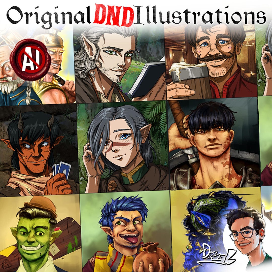 Custom DND Character Portrait/icon: TTRPG Illustration - Etsy