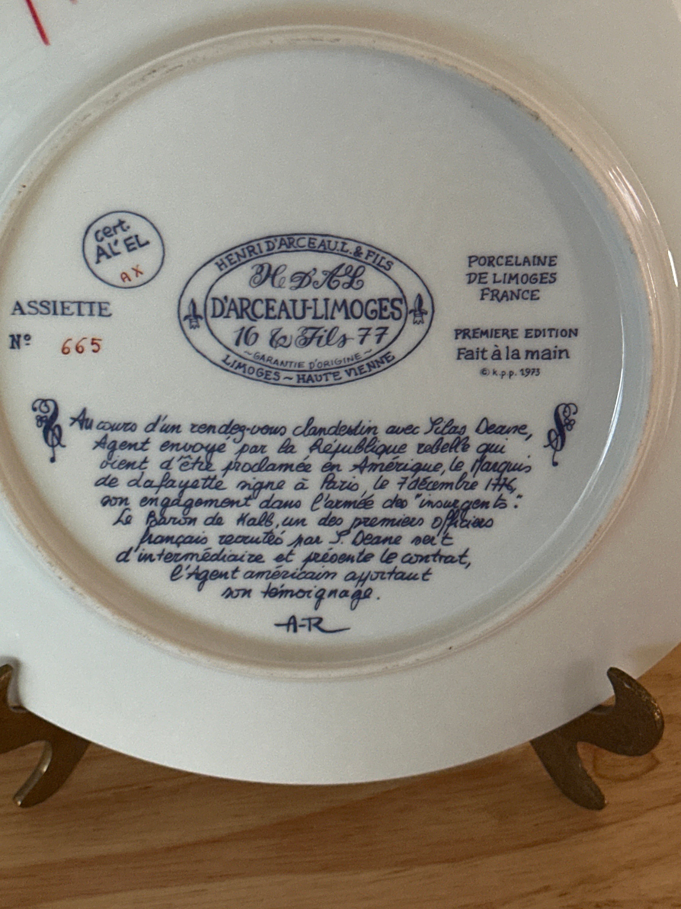 Vintage LE Marquis DE Lafayette 1776 Signe Secreteme Collector -en ...