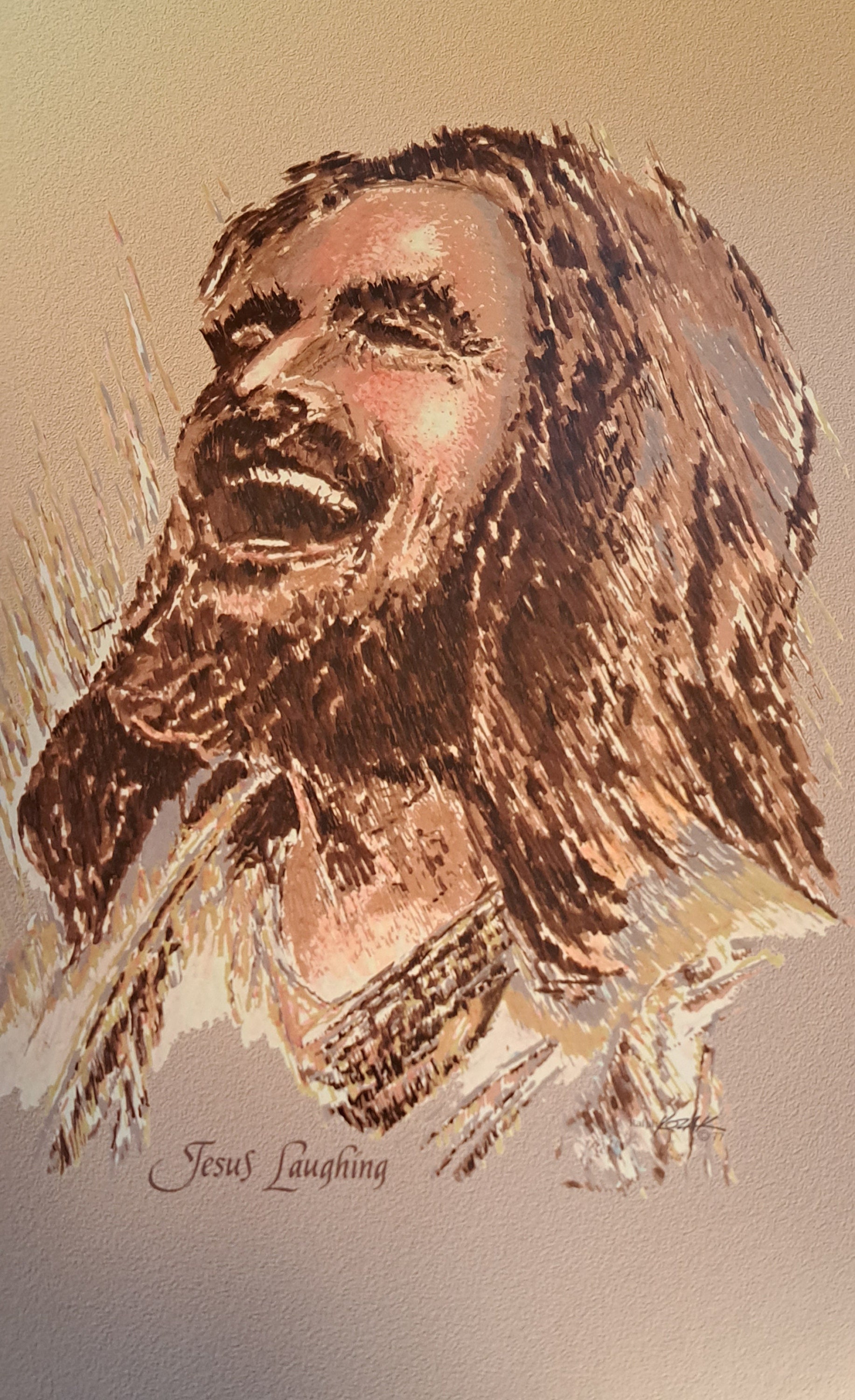 Jesus Laughing Enhanced Print Joyful Christ Portrait - Etsy