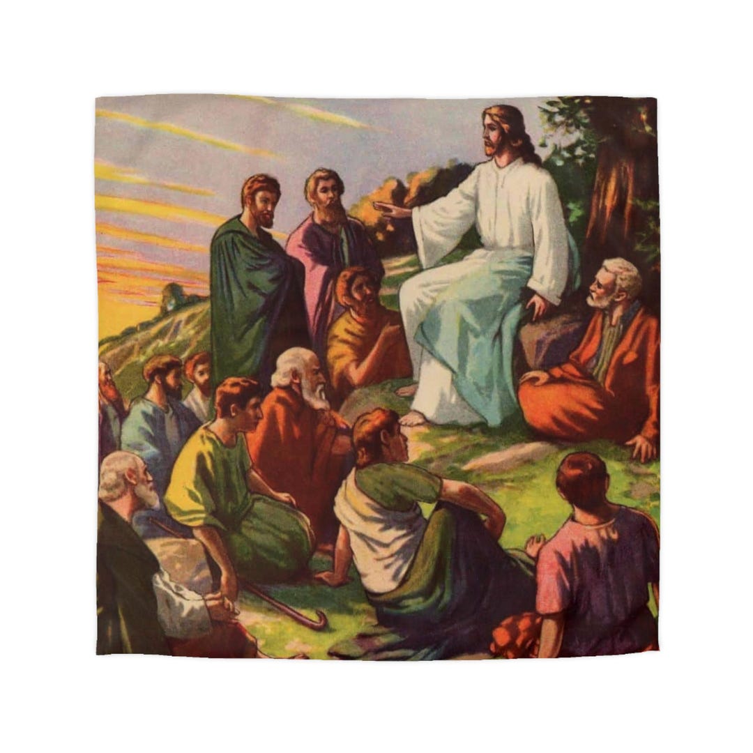 Jesus Christ Duvet Cover and Pillow Covers Holy Cross Bedding Set ...