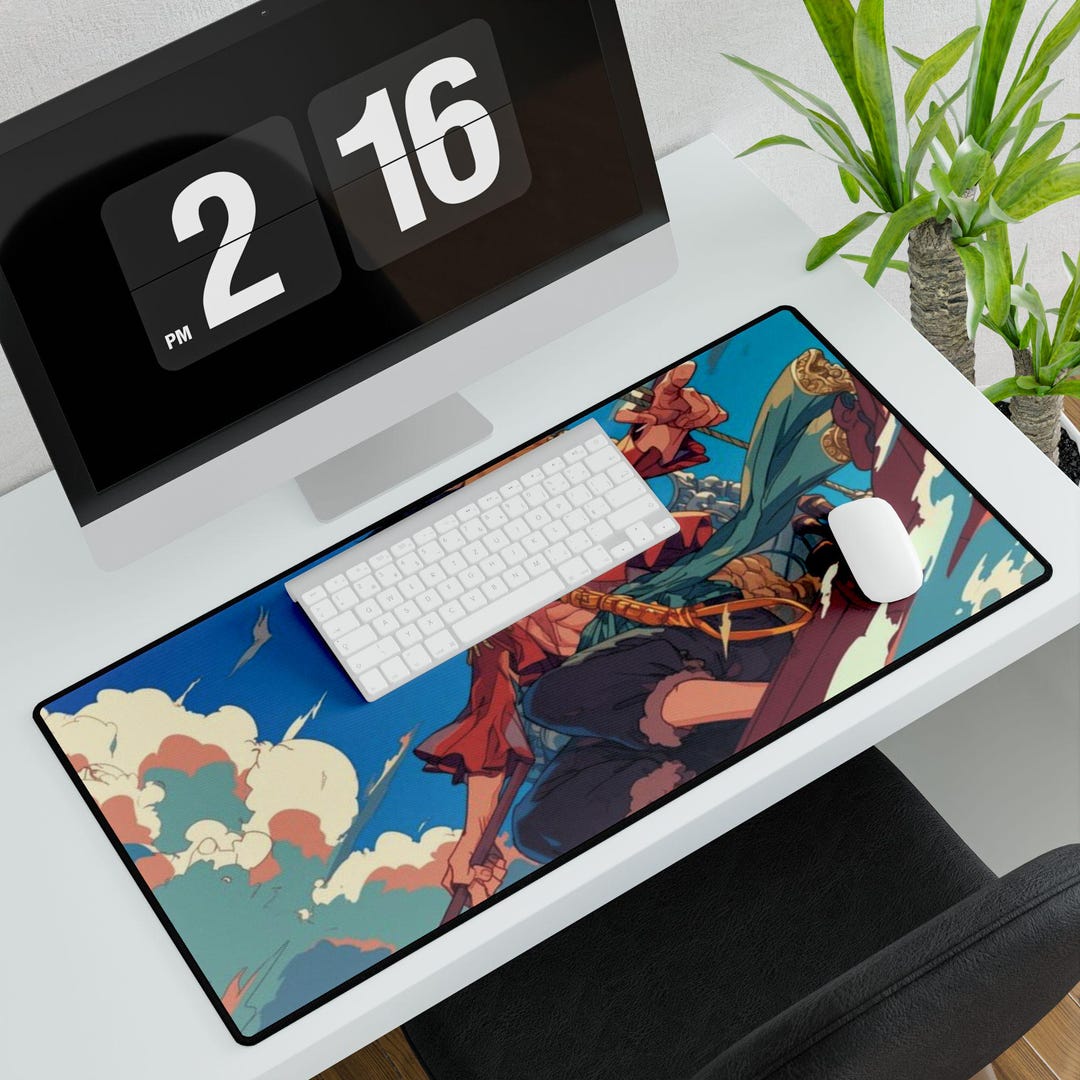 Luffy One Piece Aesthetic Anime Gaming Desk Mat, Gaming Mouse Pad, Desk ...