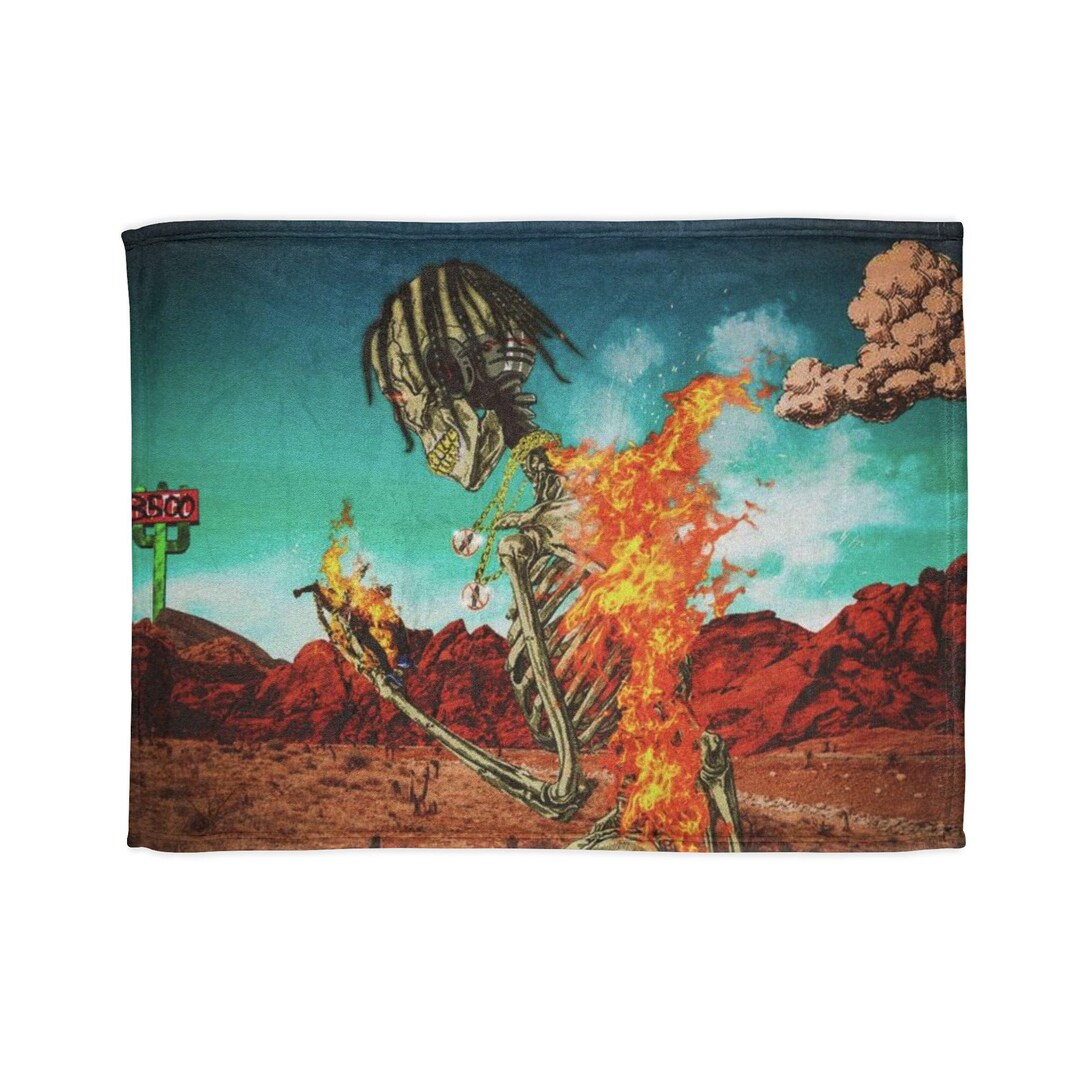 Travis Scott Rodeo Album Design Blanket, Music Fan Gift, Cozy Throw ...