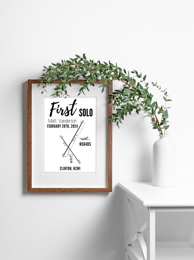 Custom First Solo Flight Student Pilot Digital Download Private Pilot ...