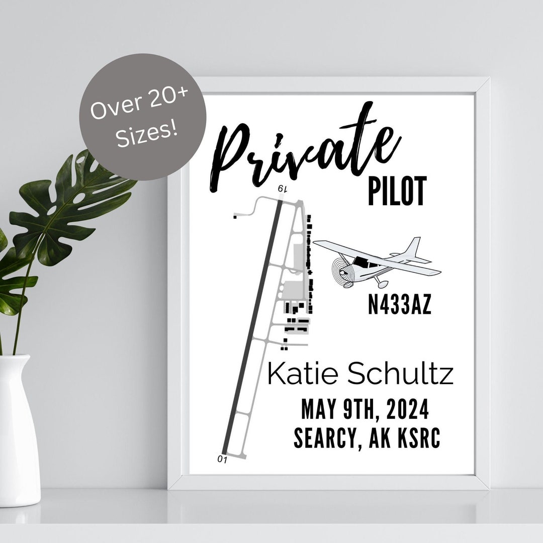 Custom Private Pilot Digital Download Private Pilot Personalized Flight ...