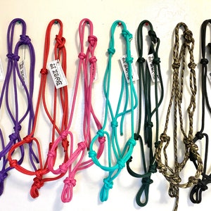 4-knot Rope Halter Only - Assorted Colors - Newborn/foal/mini/yearling ...