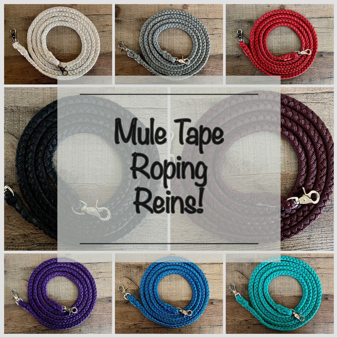 Mule Tape Roping Reins - Assorted Colors - Etsy