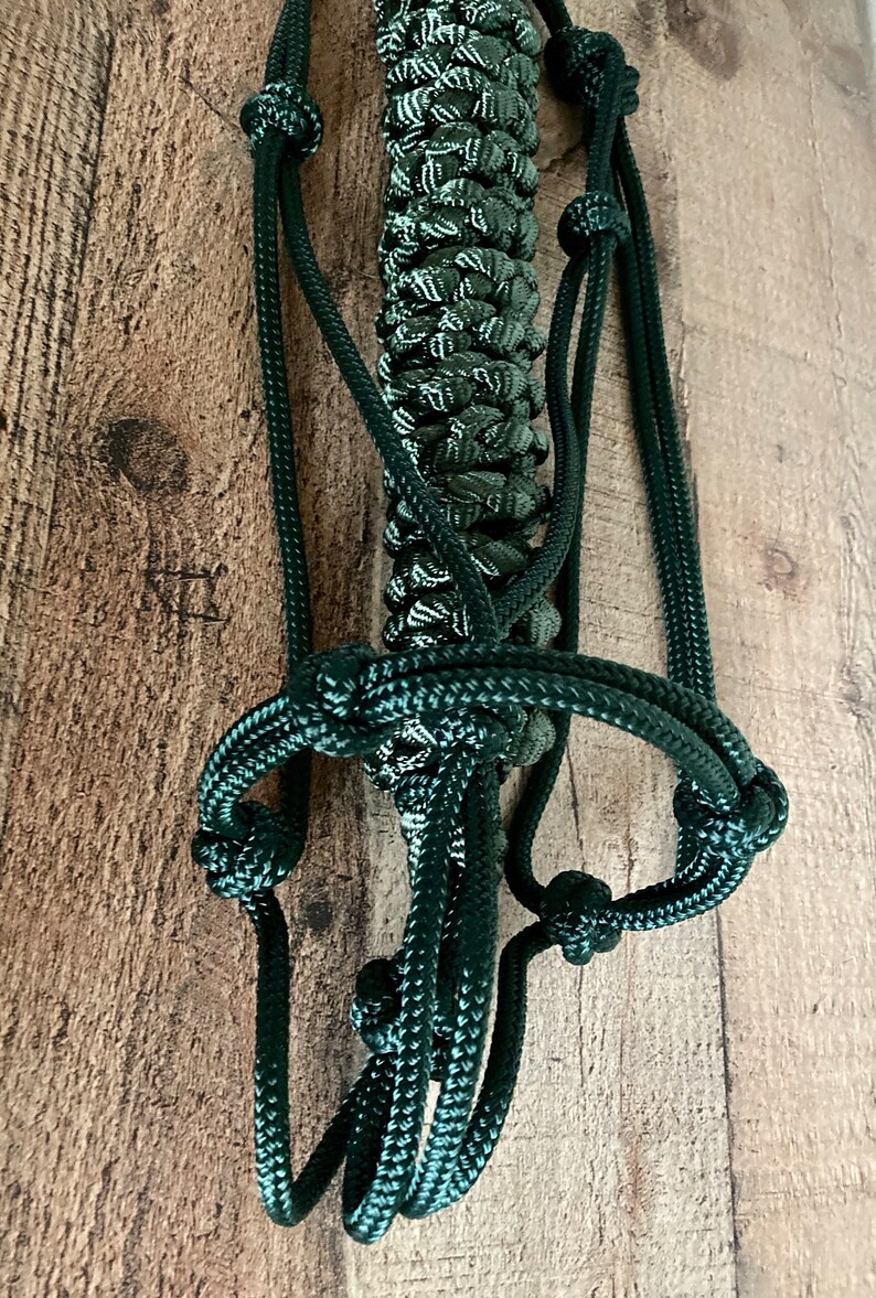 4-knot Rope Halters W/ Lead Assorted Colors Newborn/foal/mini/yearling/weanling/arabian/average ...