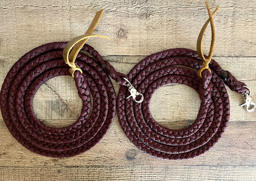 Mule Tape Split Reins, Flat Braid, - Assorted Colors - Made to Order - Etsy