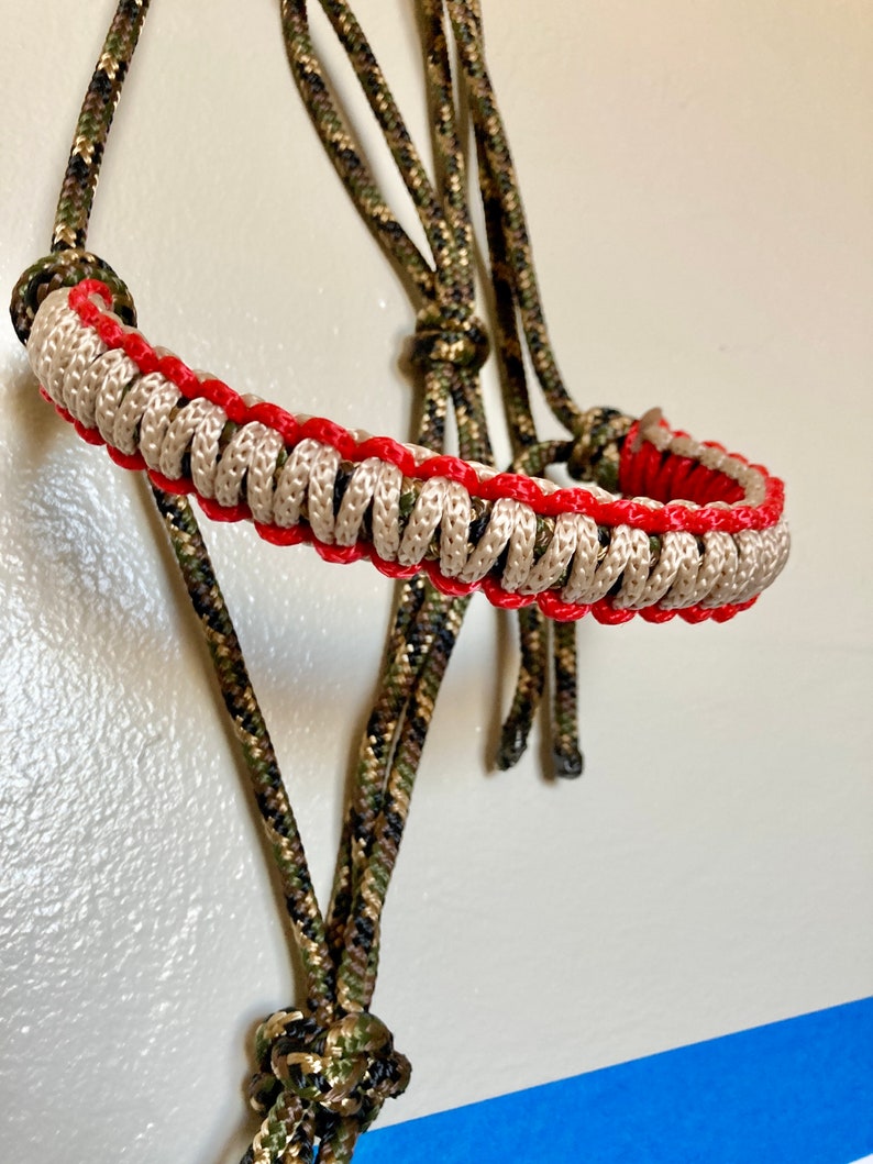Camo Rope Halter W/ Lead - Red and Tan Noseband - Average Size - Etsy