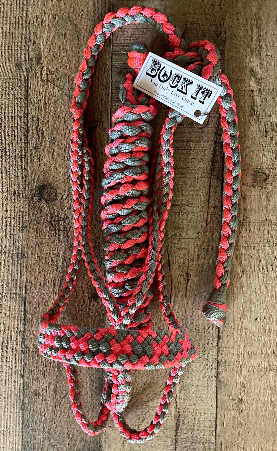 Mule Tape Halter W/ Lead - Pink and Grey - Fits Small Size Horse - Etsy