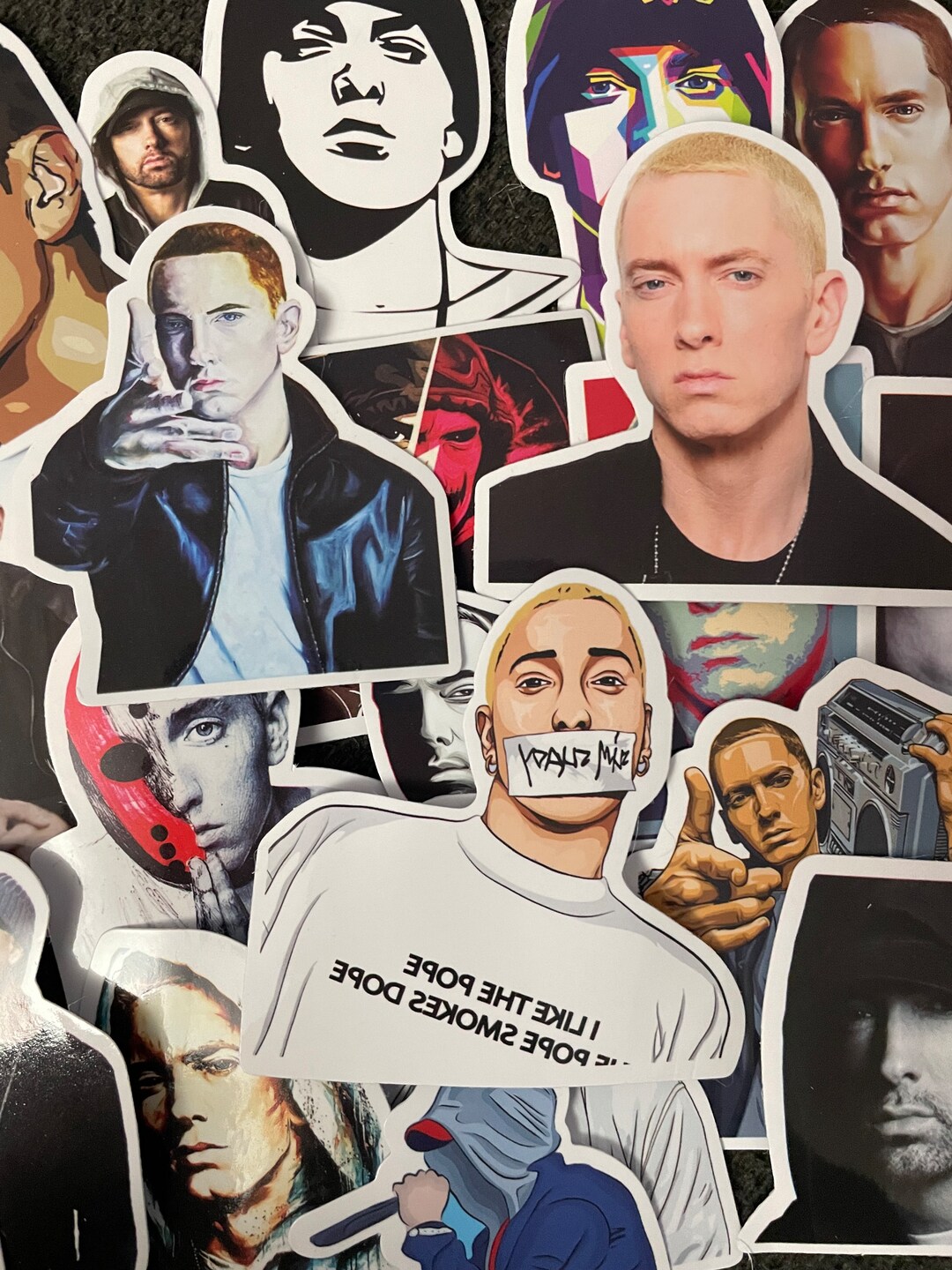 Eminem Inspired Stickers Set of 8 or 10 Random Lot Slim Shady - Etsy