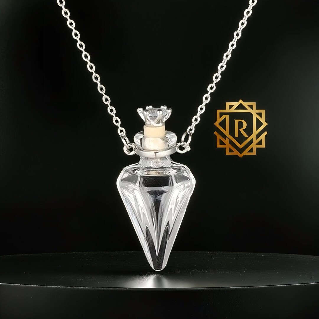 Glass Vial Necklace, Small Bottle Necklace, Flask Necklace, Medieval ...