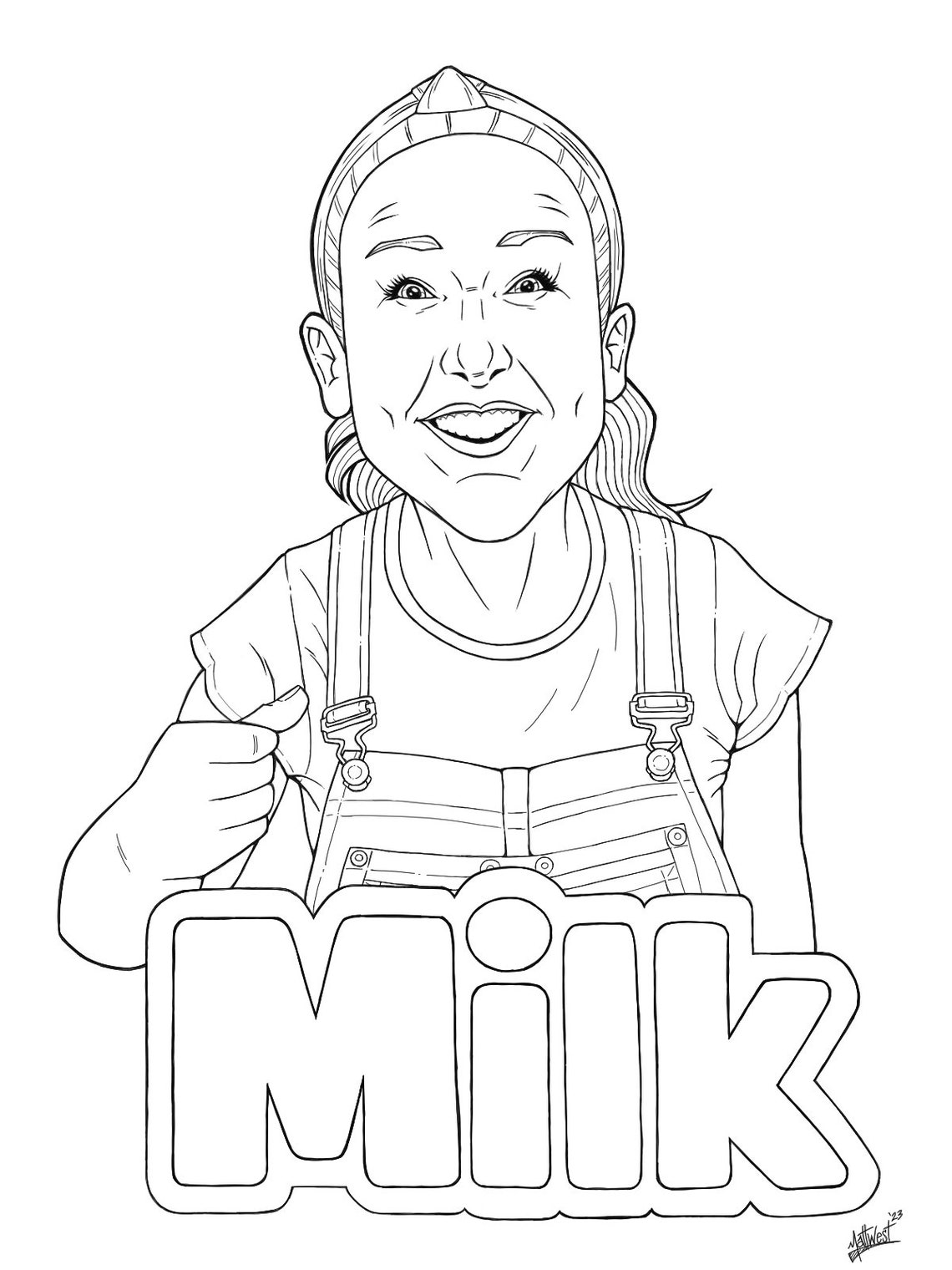 Ms. Rachel "milk" Sign Language Coloring Sheet - Etsy