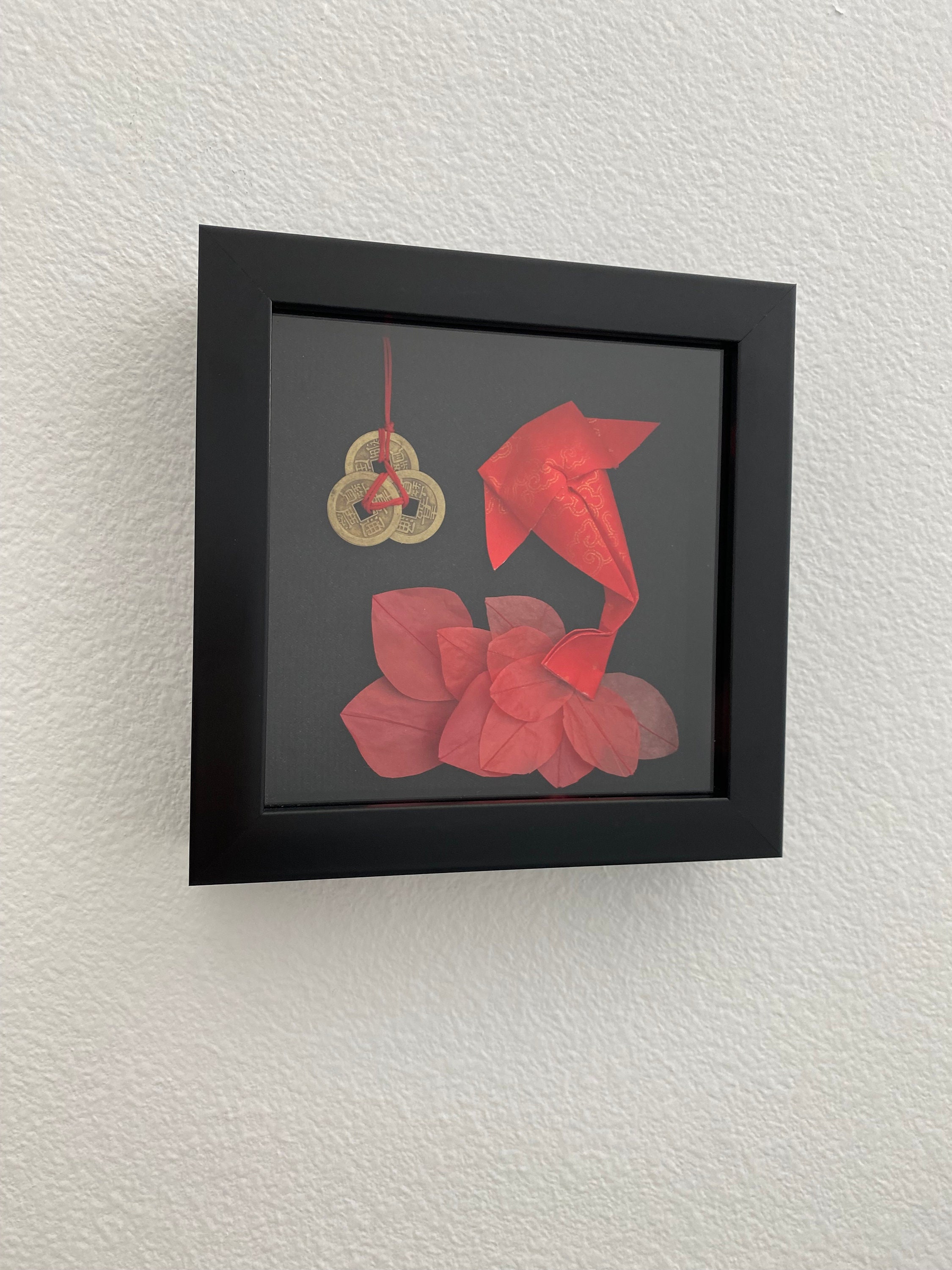 Good Luck Origami Carp Fish, Handmade Paper Feather Tail, Chinese ...