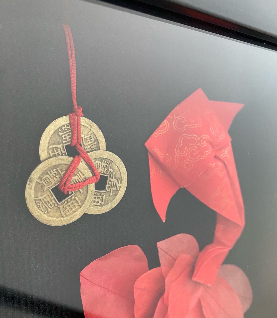 Good Luck Origami Carp Fish, Handmade Paper Feather Tail, Chinese ...