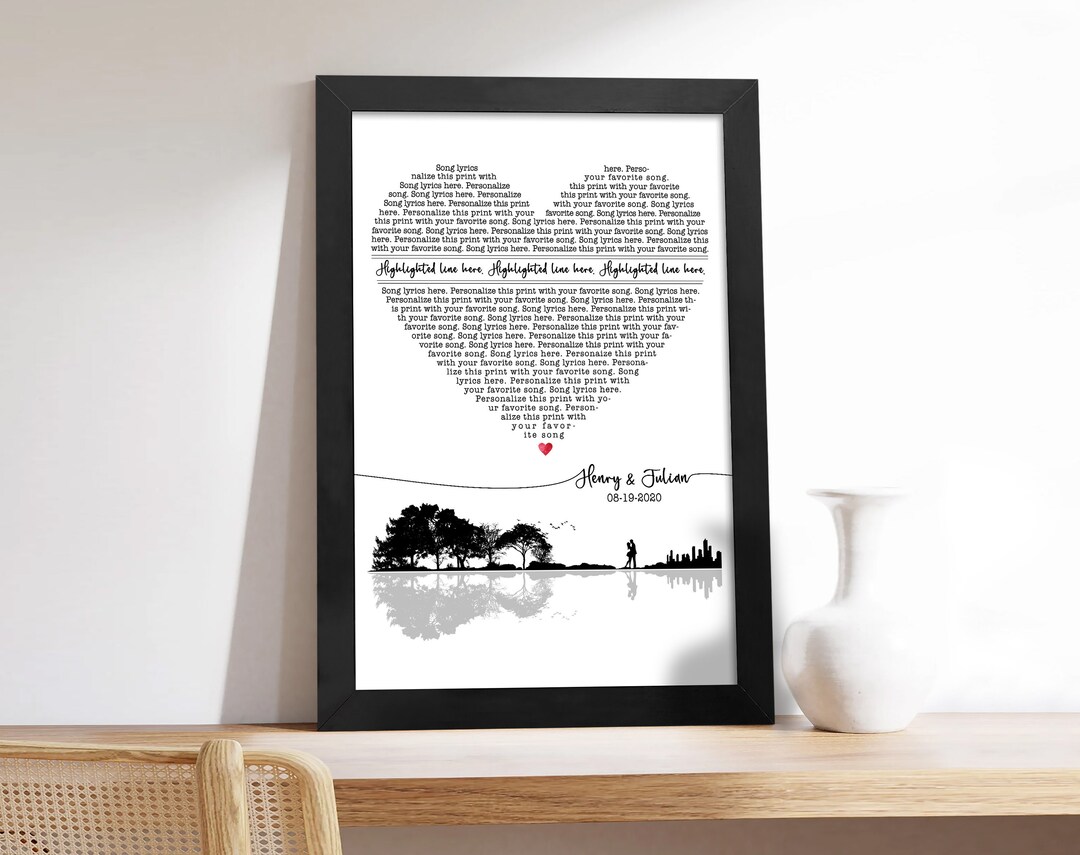 Custom Song Lyrics With Photo Personalized, First Dance Song Lyrics ...