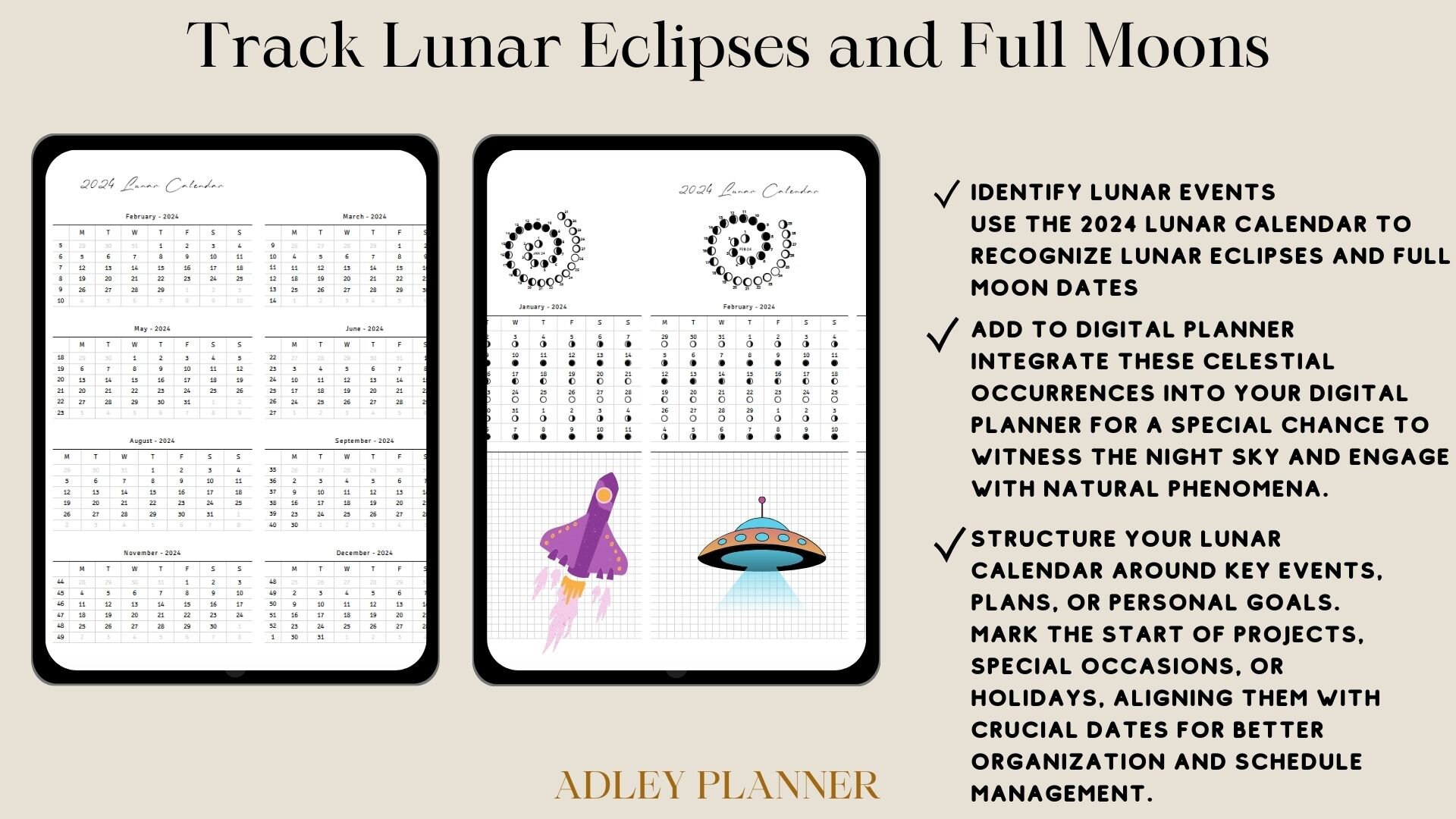 Moon Magic 2024 Grimoire Pages Digital Planner Planning for iPad and ...
