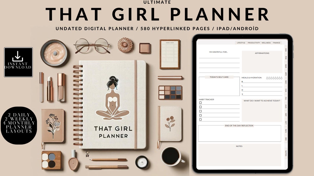 That Girl Planner, 2024 Digital Planner, 2024 Daily Weekly and Monthly ...