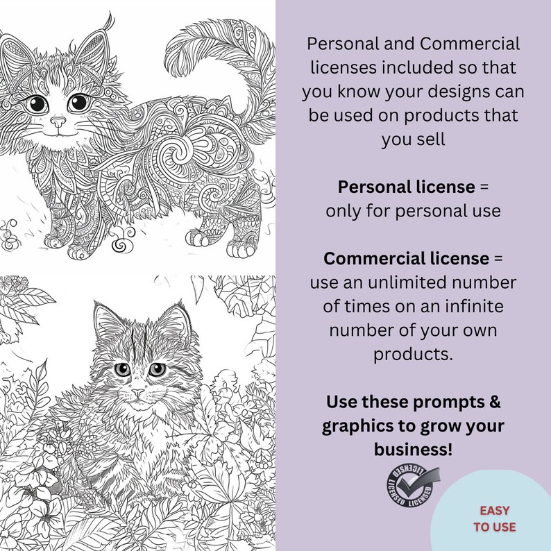 Midjourney Cat Coloring Pages + Customizable Prompts | 20 Tested Sample ...