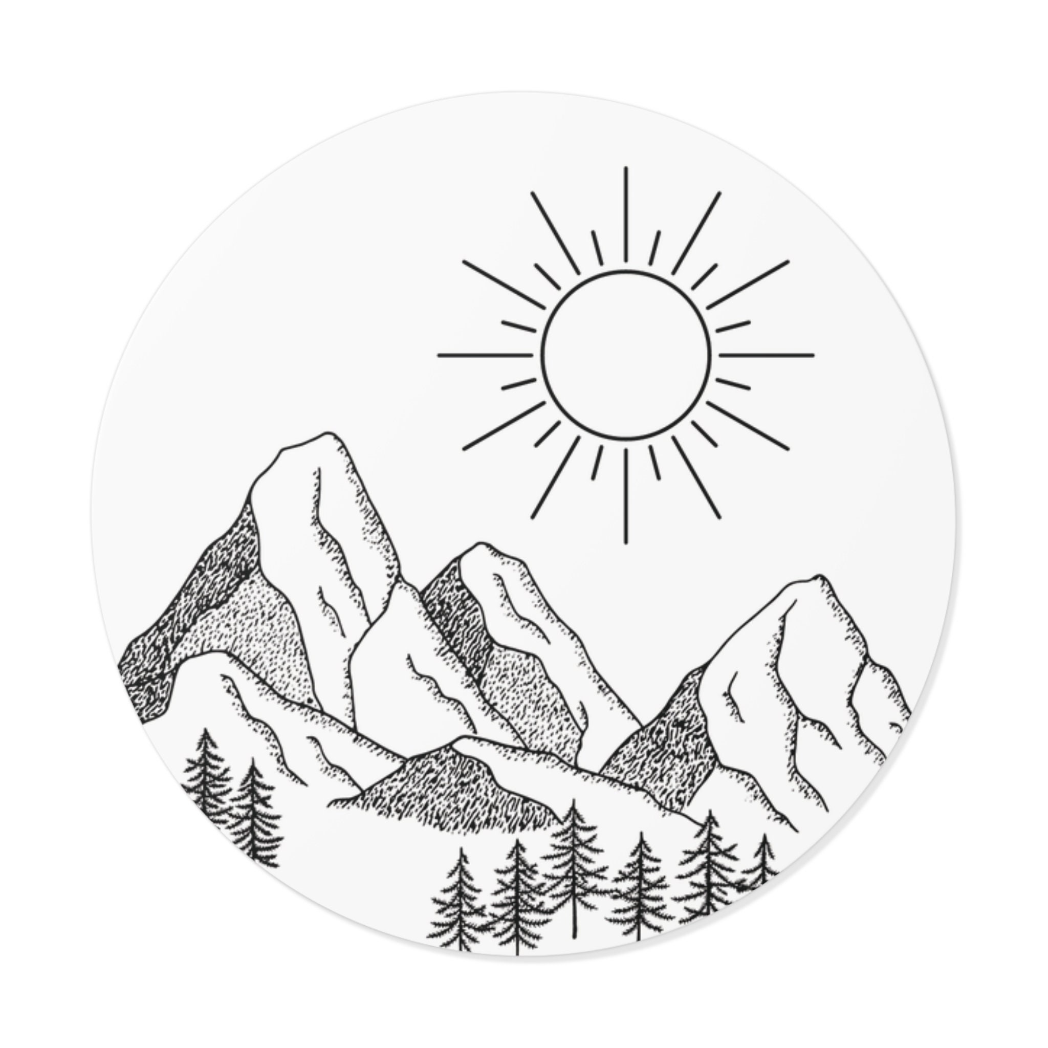 Mountain Vinyl Sticker - Etsy