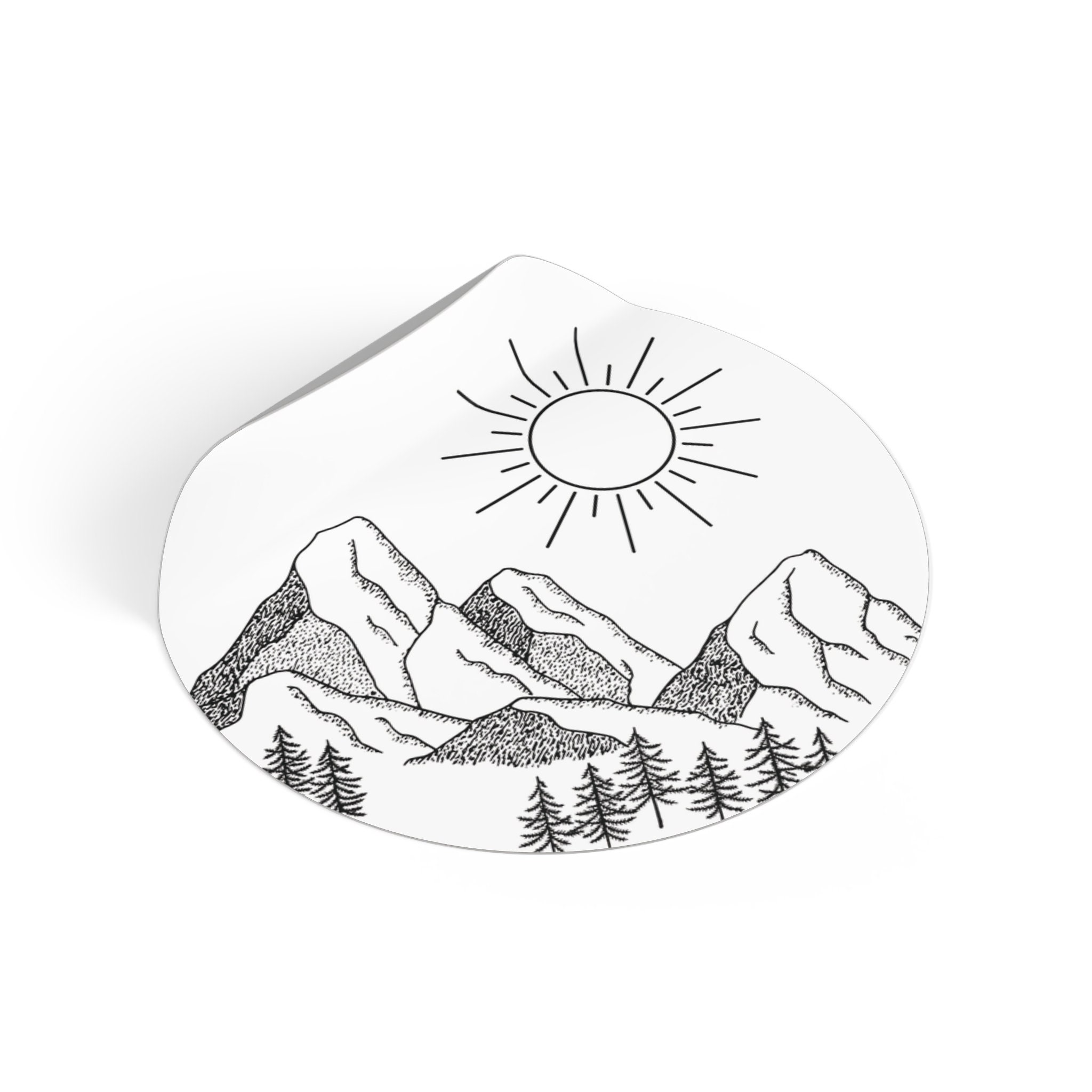 Mountain Vinyl Sticker - Etsy
