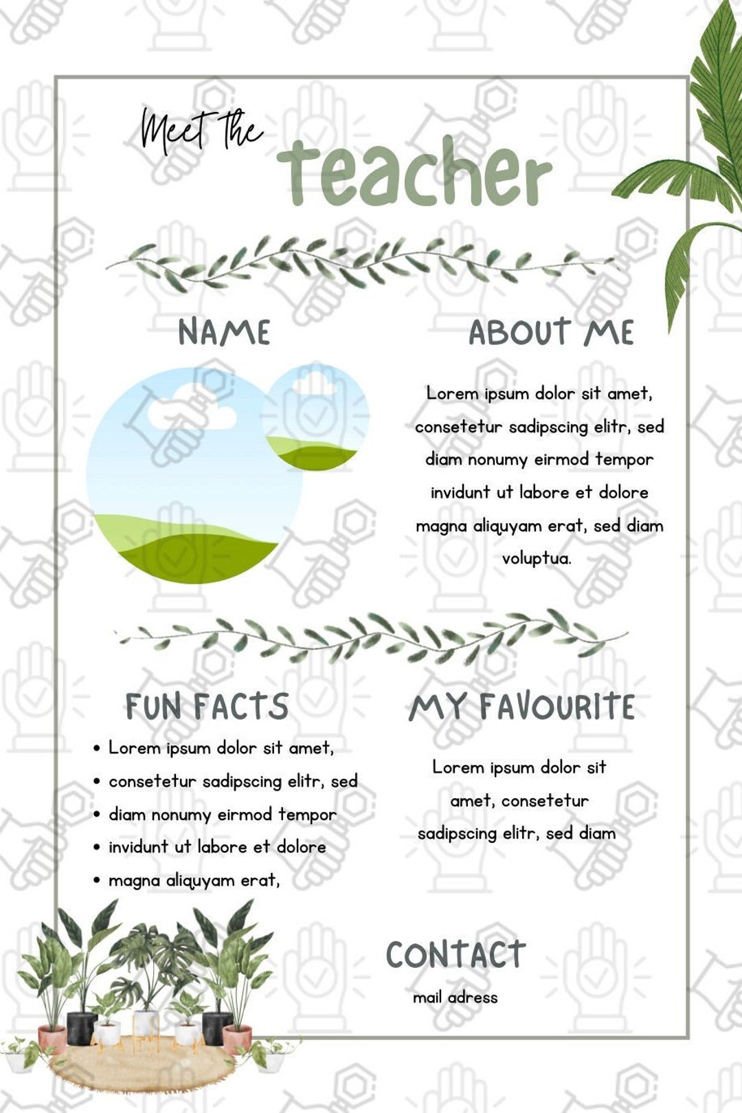 Meet the Teacher - Canva Template - Etsy