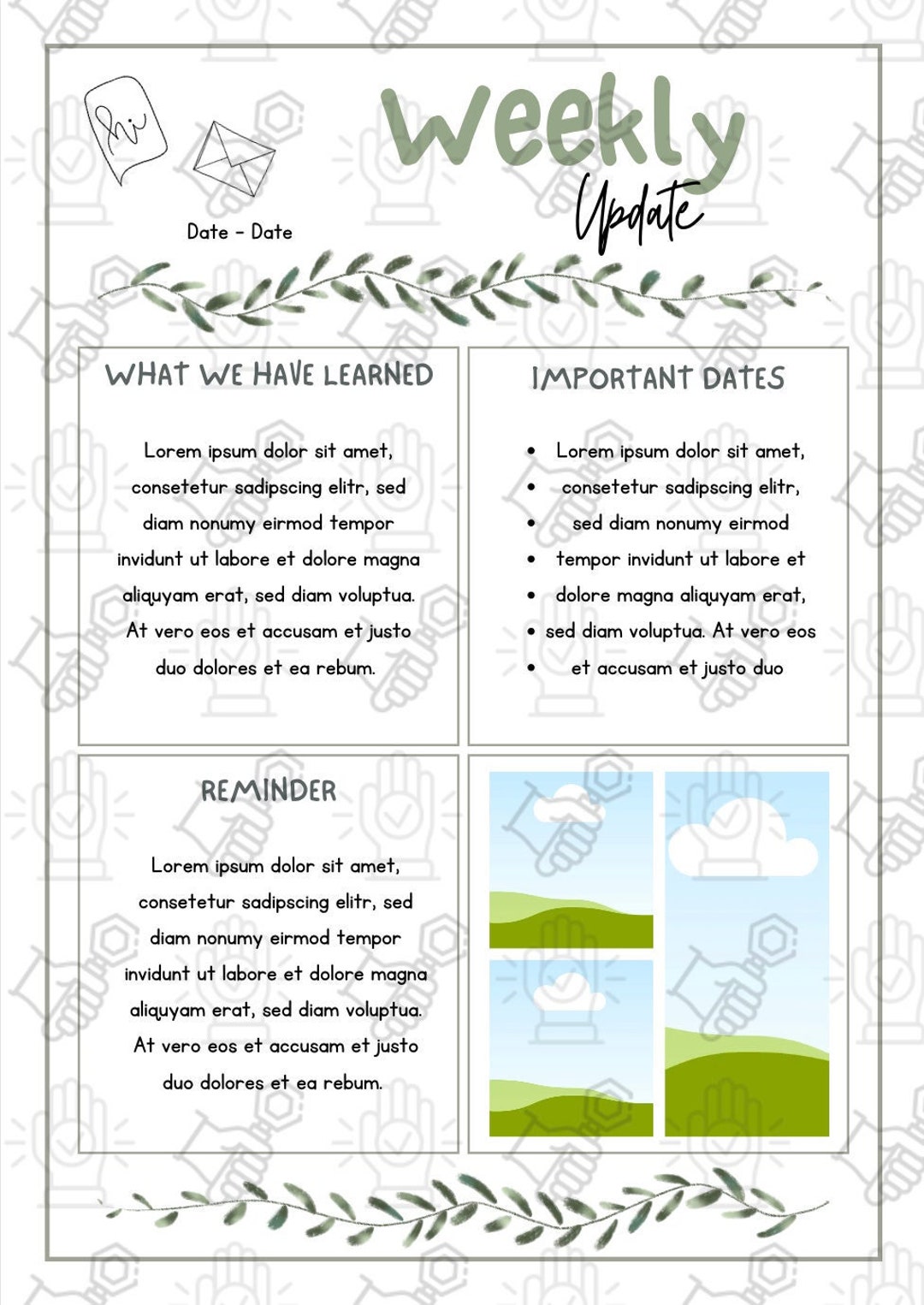Weekly Update / Class Newsletter - Canva Template - Etsy