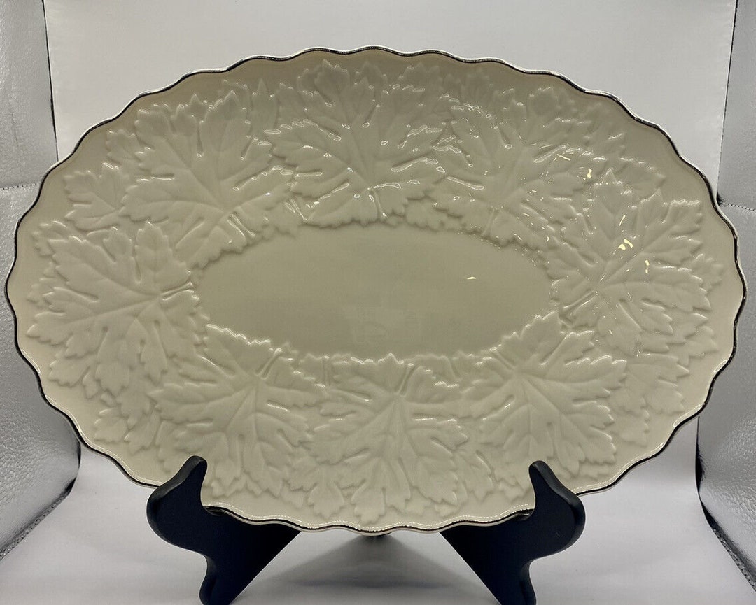 Vintage Lenox China Maple Leaf Collection Oval Serving Platter ...