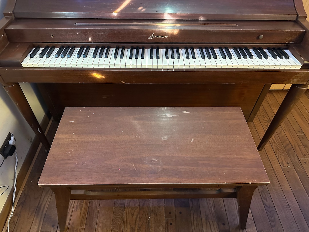 Baldwin Acrosonic Vintage Upright Piano With Seat, 1862 Wall Piano - Etsy