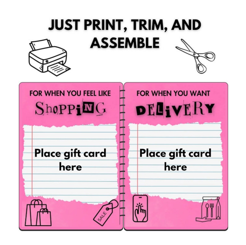 College Gift Card Book, Printable Gift Card Book, First Year of College ...