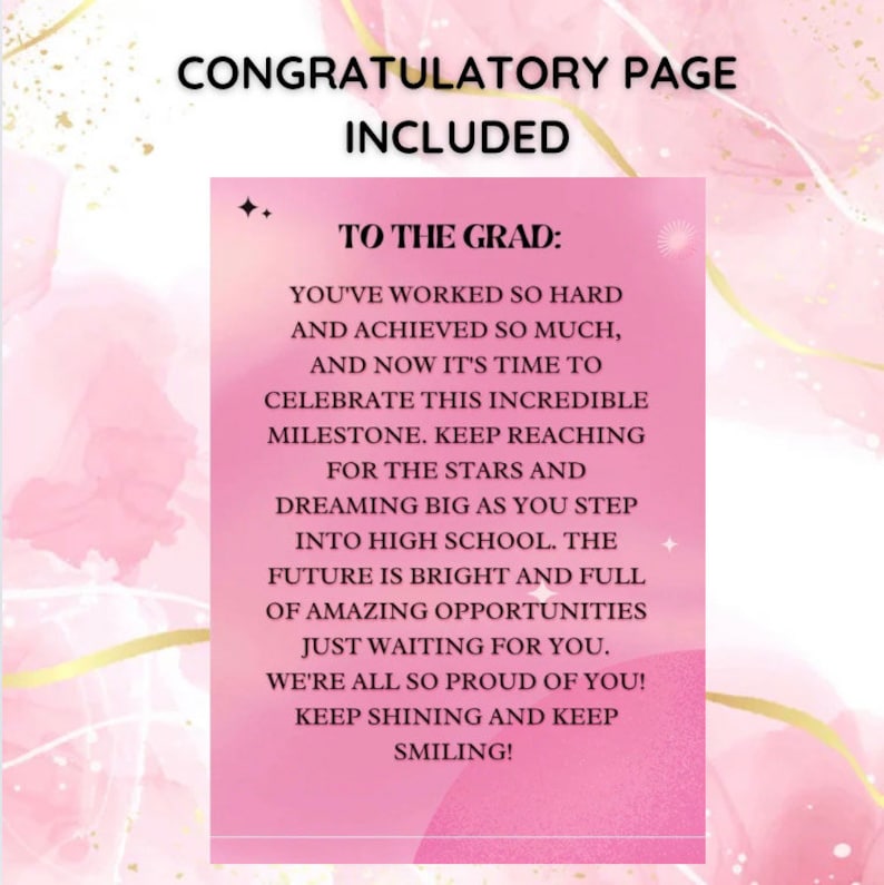 8th Grade Graduation Gift, Graduation Gift Card Book, Graduation Gift ...