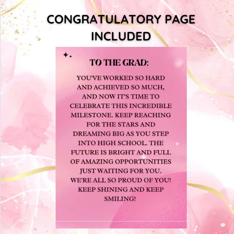 8th Grade Graduation Gift, Graduation Gift Card Book, Graduation Gift ...