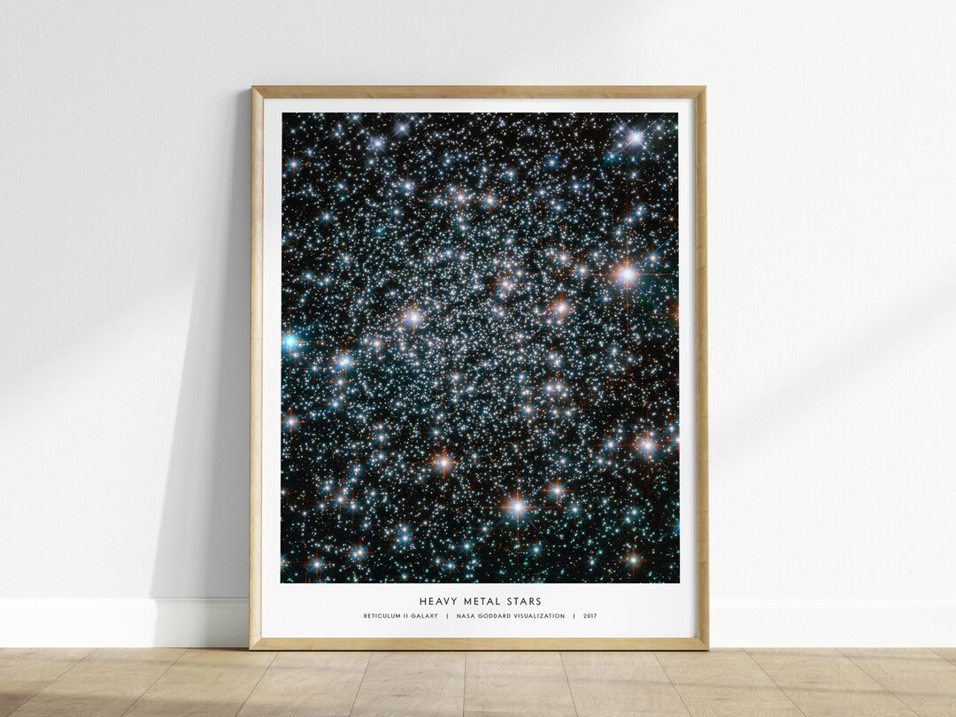 NASA Space Poster: Heavy Metal Stars, Galaxy Art Print, Astronomy Wall ...
